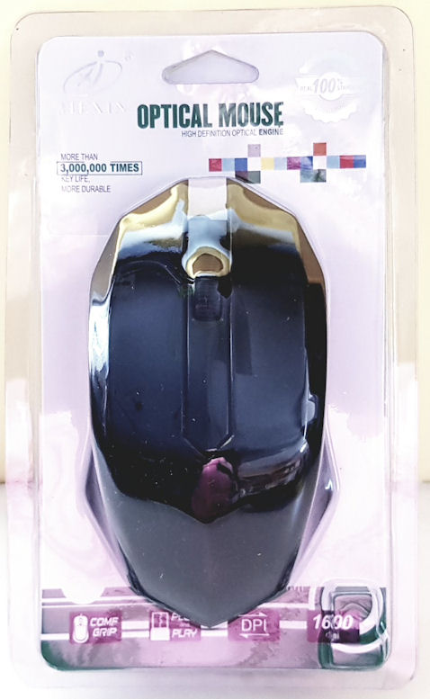 Компютърна мишка . USB Оптична жична мишка JIEXIN, черна | ЕМДЕ Електроникс