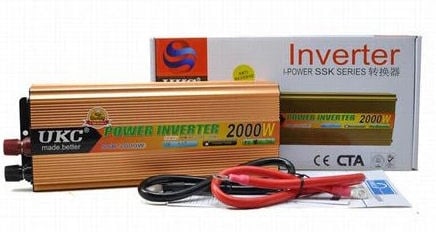 Инвертор . UKC SSK-2000W, преобразувател на напрежение от 12V на 220V / 2000W | ЕМДЕ Електроникс