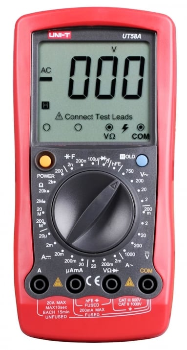 Измервателен уред . Мултиметър UNI-T UT58A, Дигитален | ЕМДЕ Електроникс