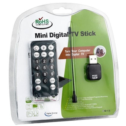 Mini Digital TV Stick - цифров TV тунер-рекордер за лаптоп, компютър ...